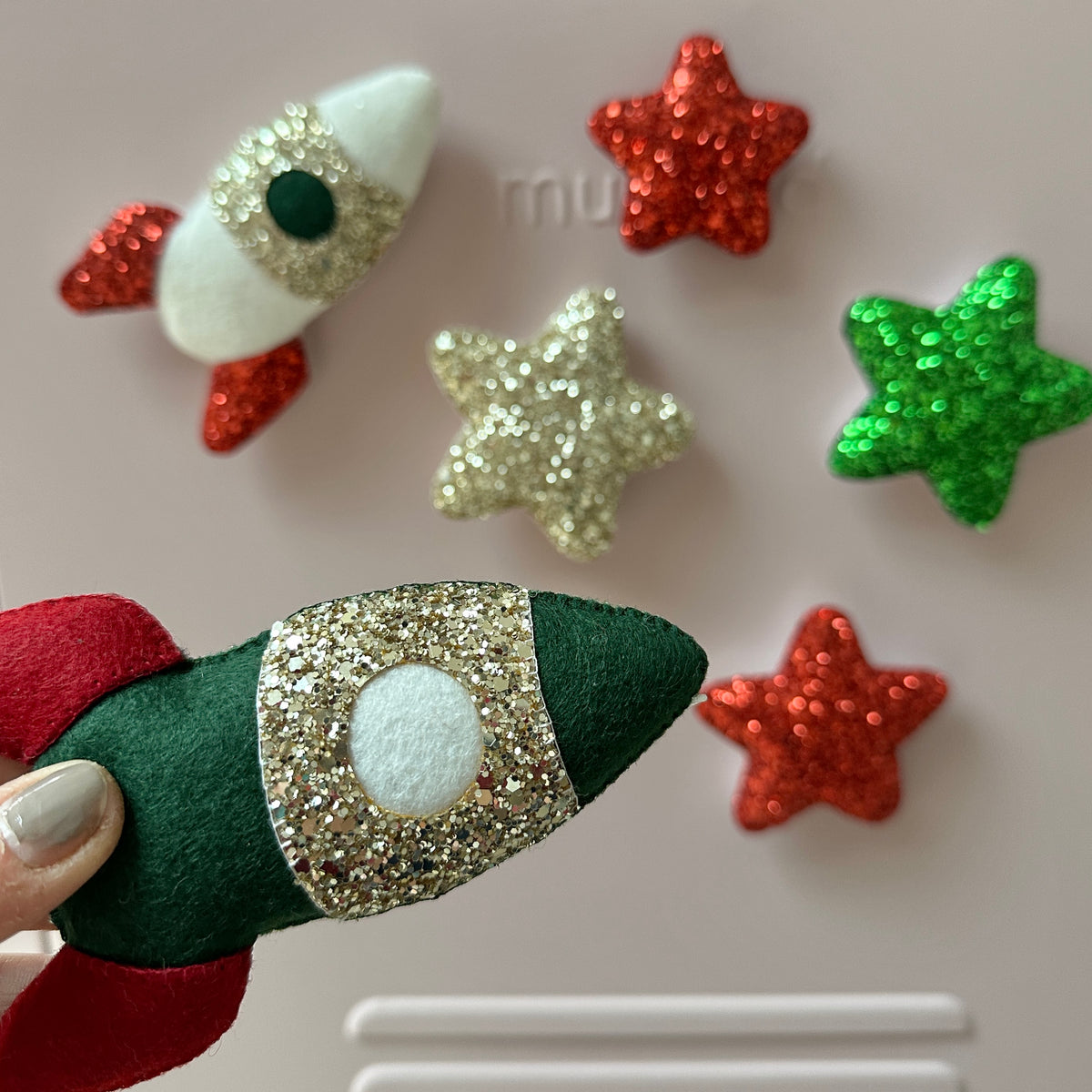 Rocket Magnetic Decorations in your choice of colours – Velveteen Babies